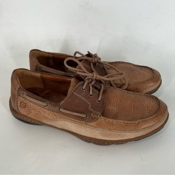 Born | Shoes | Born Mens Brown Leather Laced Boat Shoes Size 9 | Poshmark